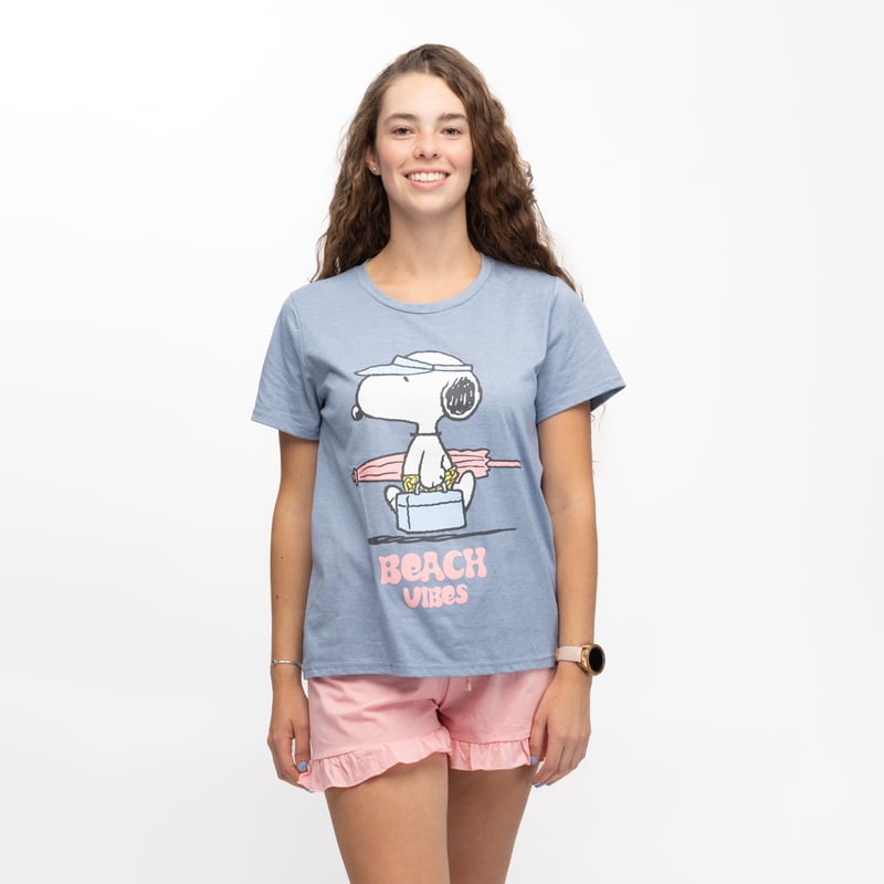 SNOOPY Pijama Mujer Beach Azul Snoopy | falabella.com