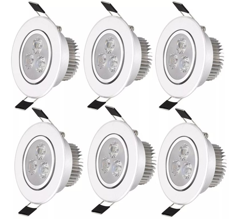 GENERICO Pack X6 Foco Led Embutido Luminaria Led 3w Focos Embutidos Led ...