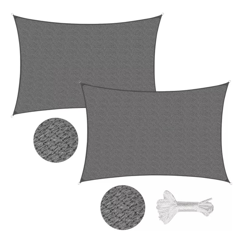 GENERICO X2 Toldo Terraza Malla Rachel Toldo Sombra 3x4 Rectangular ...