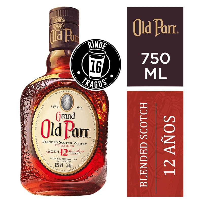 OLD PARR Whisky Old Parr 12 Años 40° 750Cc | falabella.com