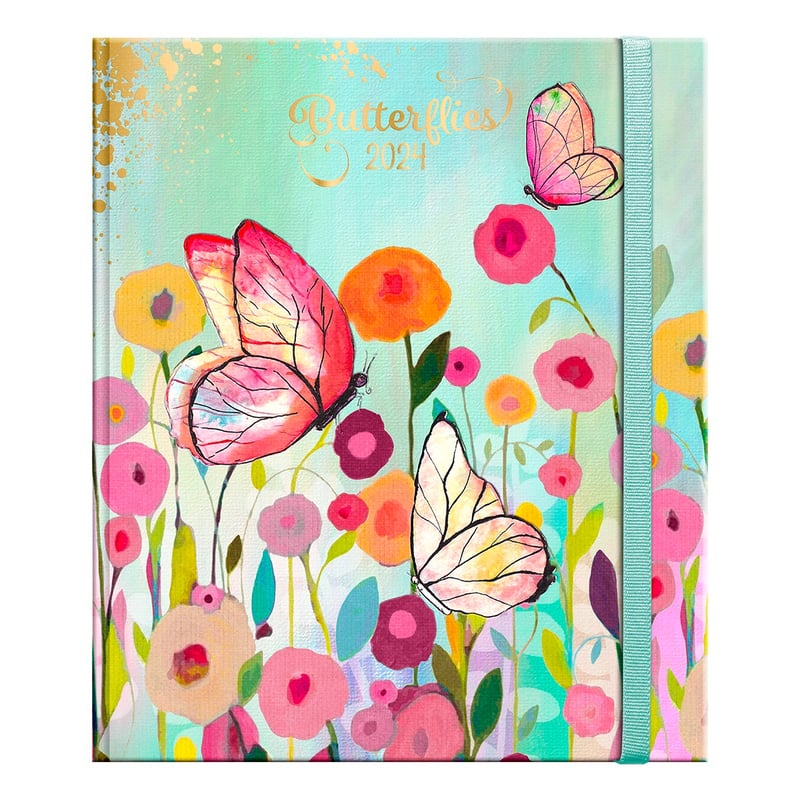 PREMIUM PAPER Agenda Butterfly Semanal 2024 | falabella.com