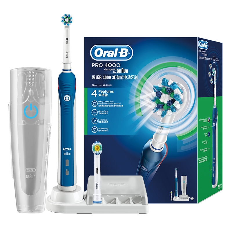 ORAL B Cepillos dentales eléctricos Oral B Pro 4000 - Azul | falabella.com