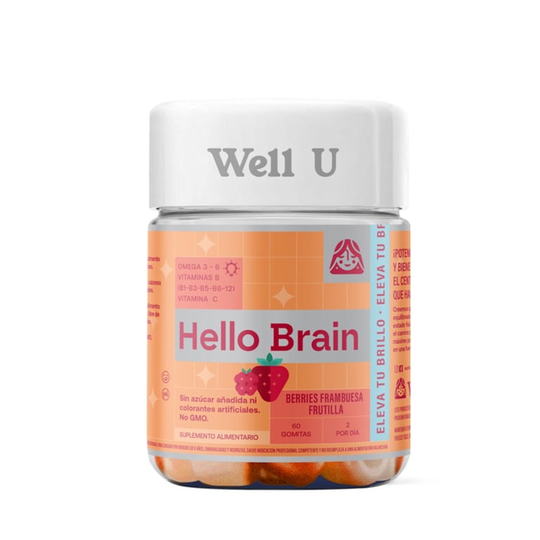 GENERICO GOMITAS WELL U - HELLO BRAIN 60 UN Omega 3, Omega 6 y Vitamina ...