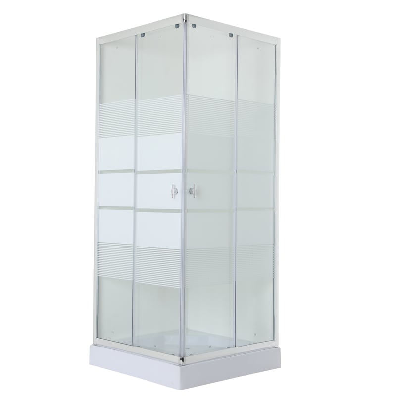 SHOWER DOOR BASE RECTO 90x90 CM BLANCO JOYTEK | Sodimac - Falabella