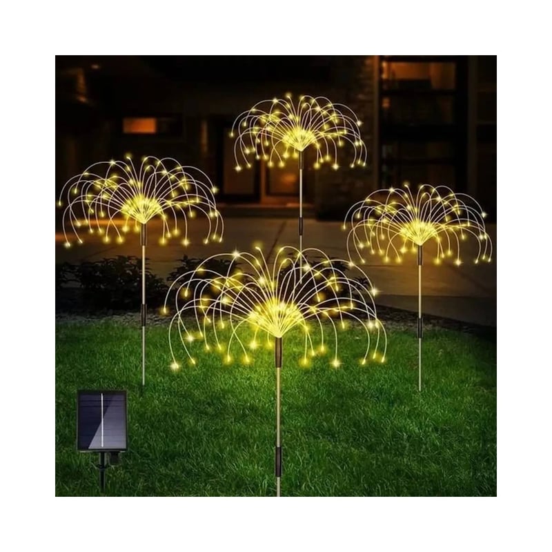 U BUY Pack X2 Luces Micro Led Fuego Artificial Solares Navidad ...