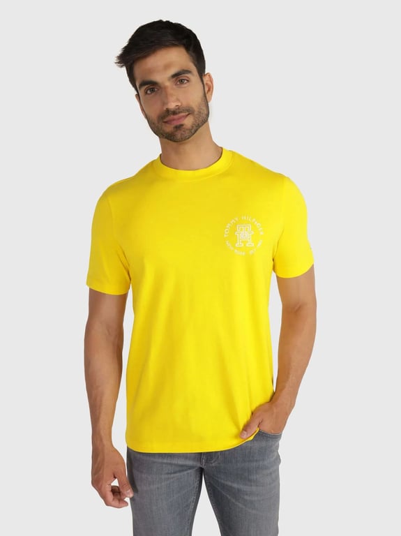 TOMMY HILFIGER Polera Monogram Ink Amarillo Tommy Hilfiger | falabella.com