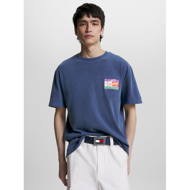 TOMMY HILFIGER Polera Signature Pop Flag Azul Tommy Jeans. | falabella.com