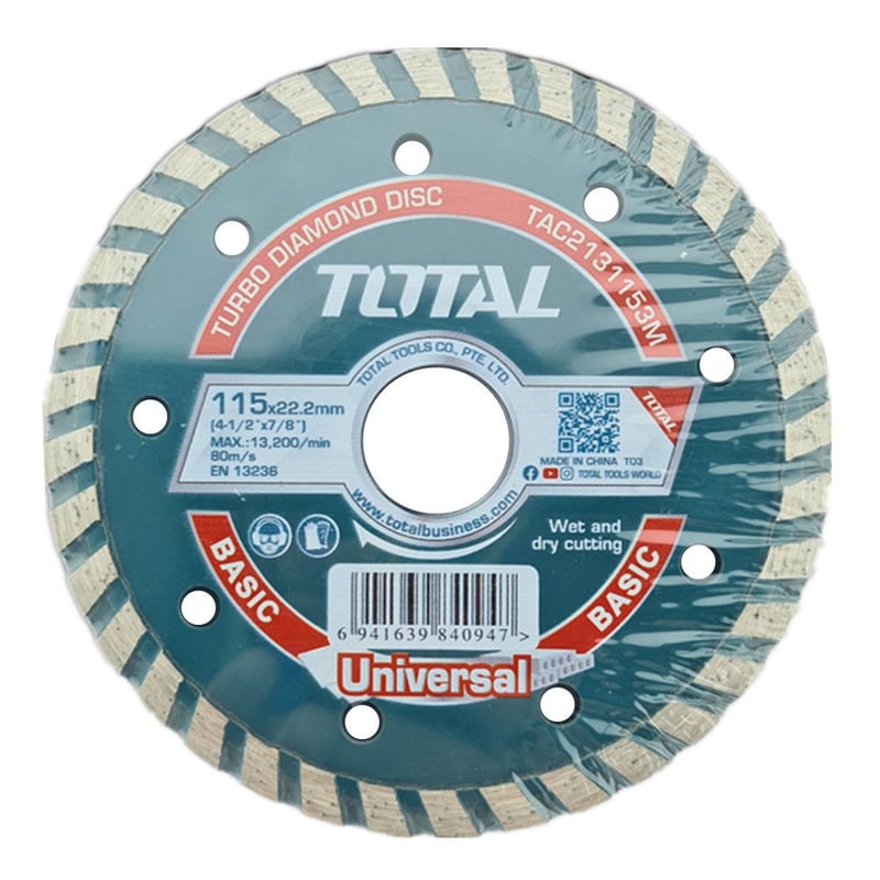TOTAL TOOLS Disco De Corte Diamantado Turbo 4 1/2 115mm 10 Unids Total ...