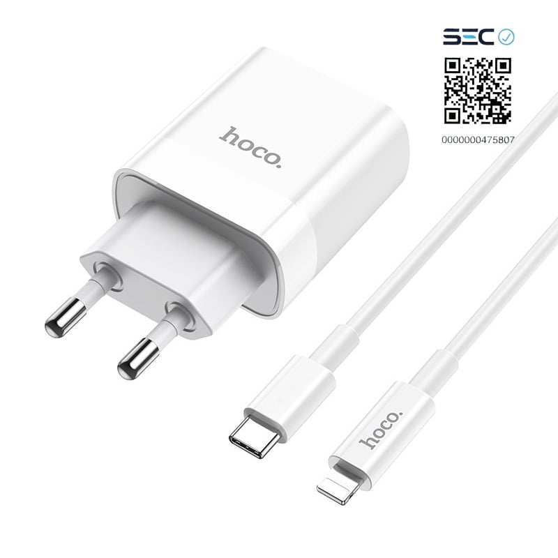 HOCO Adaptador Cargador USB-C 20W a Lightning C80A SEC | falabella.com