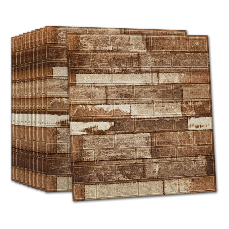Pack 10 Laminas Papel Mural 3d Ladrillo Pared 77x70cm | Sodimac - Falabella