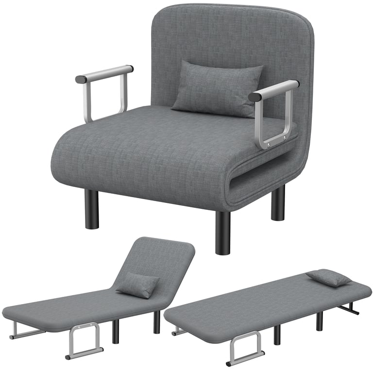 HALMAN Sillón Sofa Cama Hogar Plegable Confort Color Gris | falabella.com