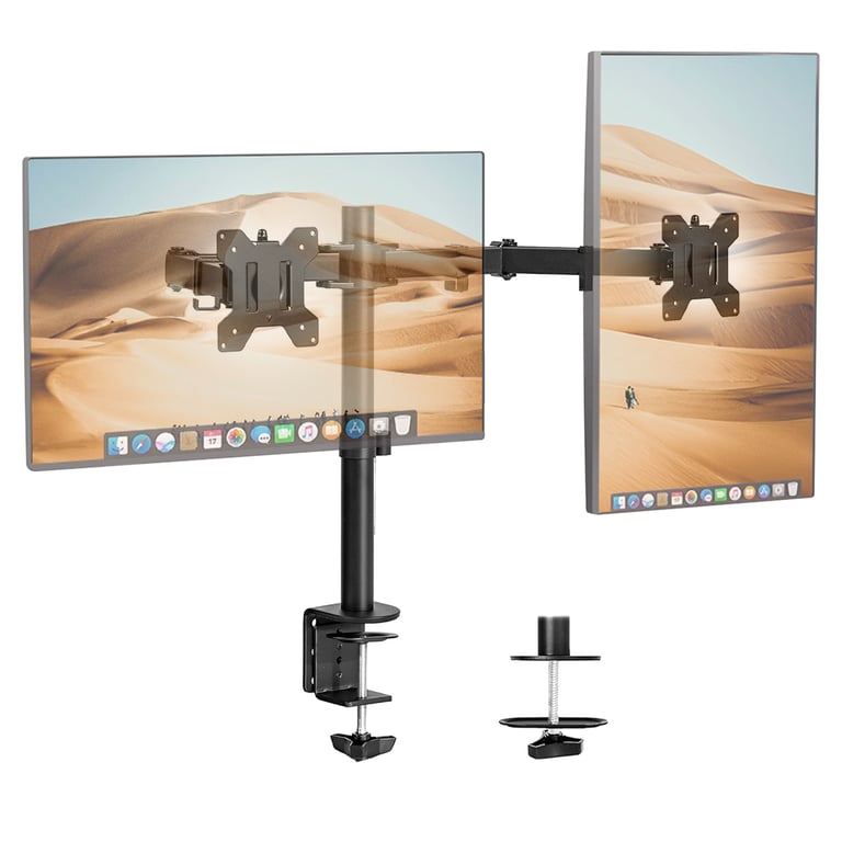 Soporte Base Doble Monitor Escritorio 13-27 Pulgadas Brazo Articulado ...
