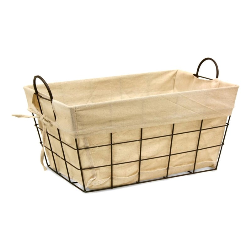 Canasto Metalico Rectangular Multiuso Grande Con Tela Dentro | Sodimac ...