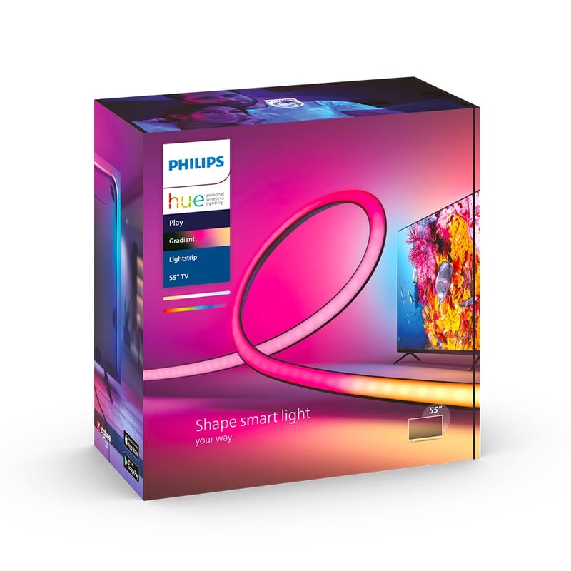 PHILIPS HUE Tira Led Inteligente Philips Hue Gradiente Rgb Para Tv 55 ...
