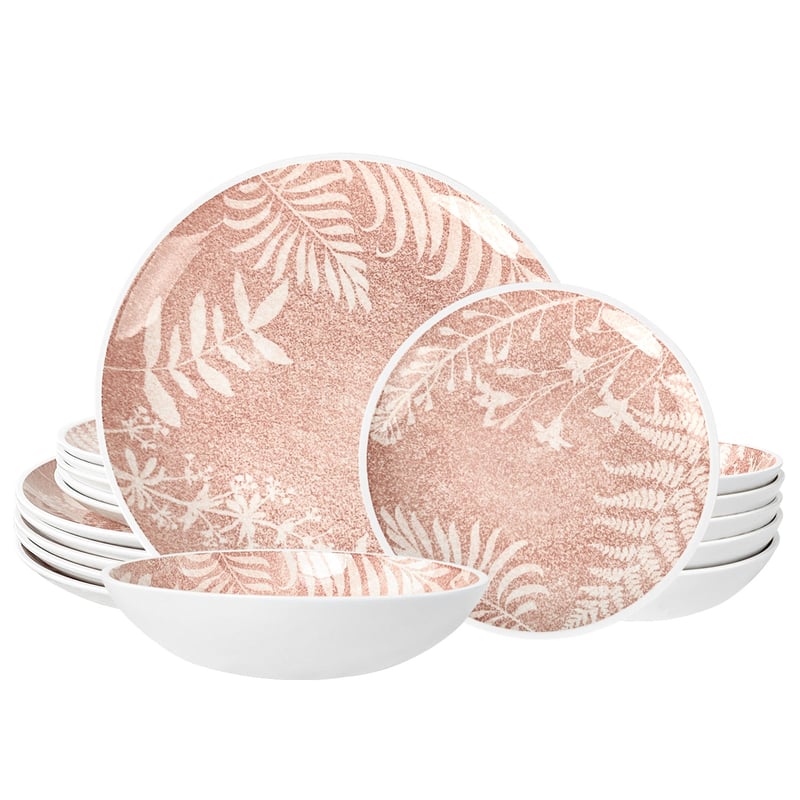 DANNY HOME Juego de Vajillas Porcelana Estilo Año Nuevo 18 Piezas Danny ...