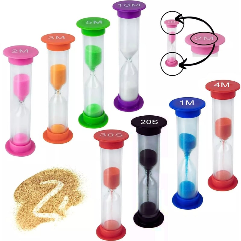 EDWINAYY 1 Sets De Relojes De Arena Juegos 8 Tiempos Distintos ...