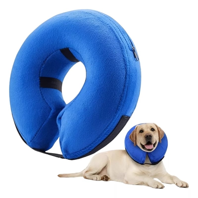 Collar Isabelino Inflable Perros Gato Collar Xl Mascota Azul | Sodimac ...