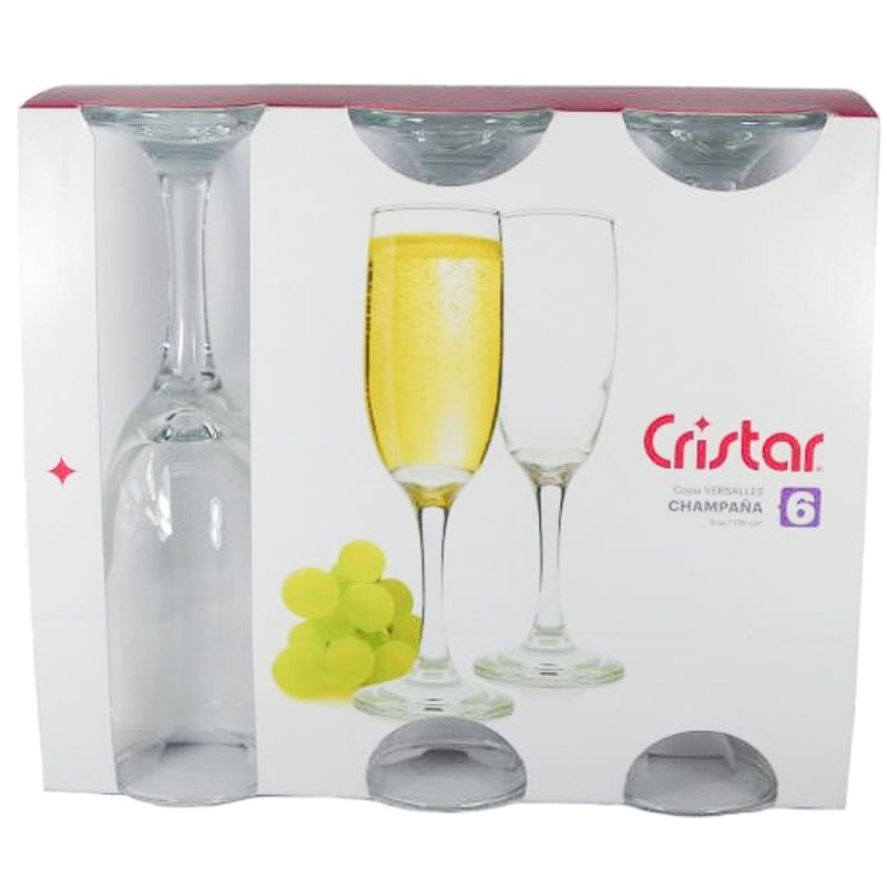 CRISTAR Set de 6 Copas Champagne Versalles - Cristar | falabella.com