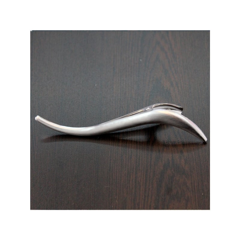 GENERICO Pinza Metálica Grande De Cabello Curveada Tono Mate Plateada ...