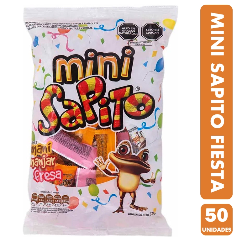 ARCOR Mini Sapito Sabores Surtidos - Especial Cumpleaños 50 Uni ...