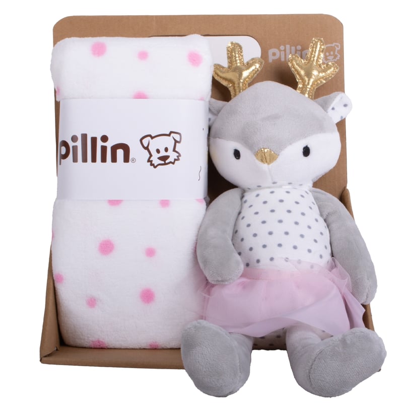 PILLIN Set Peluche Manta Venado Bebé Niña Melange Pillin PILLIN ...