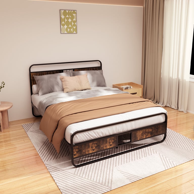 Base De Cama Con Respaldo 2 Plazas 150x200x30cm Color Negro | Sodimac ...