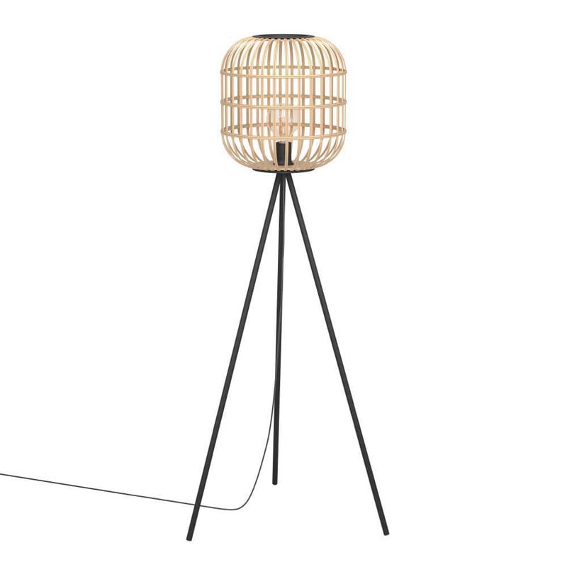 Lámpara Pie Bordesley Acero Negro H1390 DM350 E27 1x28W IP20 Cd43219 ...