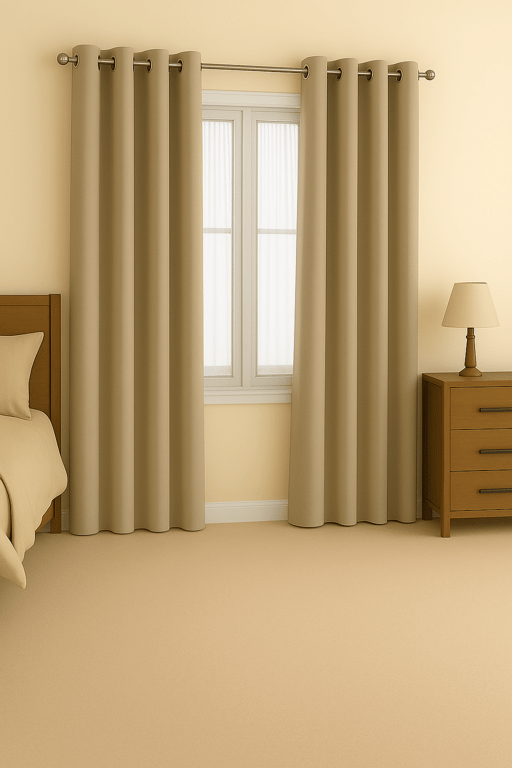 CLEMS CORTINAS Pack 2 Cortina Tradicional 100% Blackout Cafe Claro ...