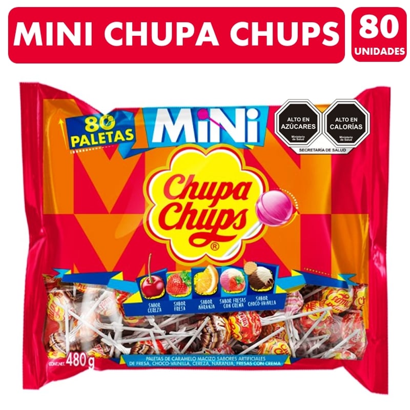 GENERICO Mini Chupa Chups - Sabores Frutales (bolsa Con 80 Unidades ...