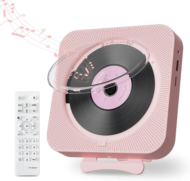 TIOZONEY Reproductor de CD Bluetooth Pantalla LED Rosa | falabella.com