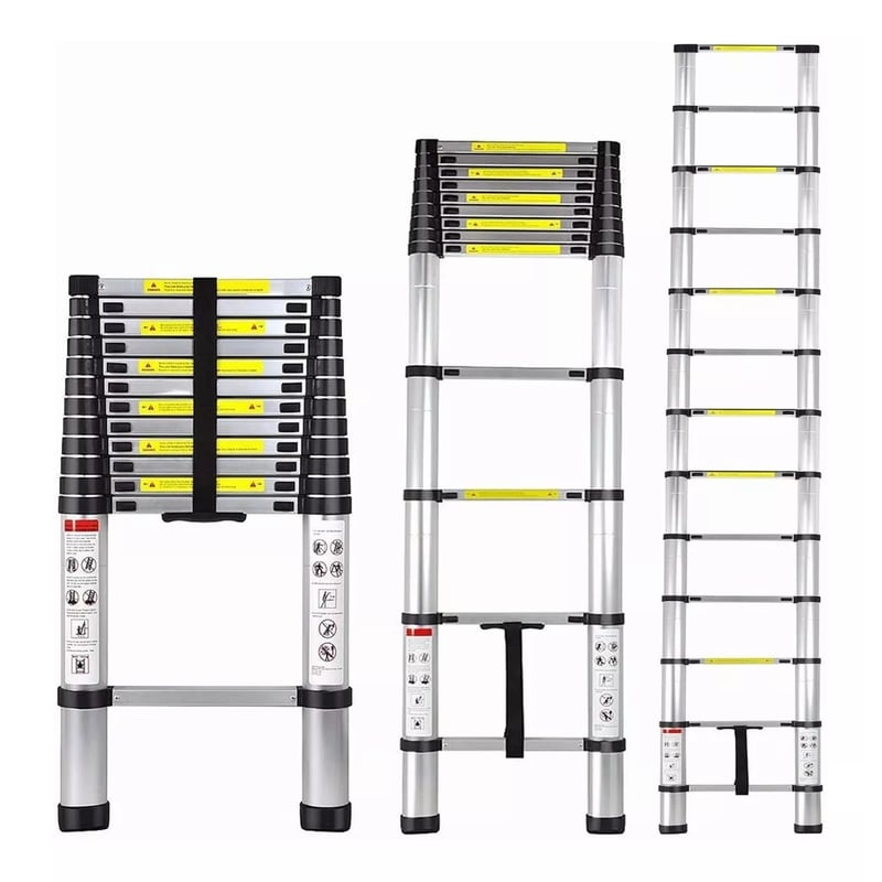 BLUEDREAMER Escalera Telescópica De Aluminio 3,8 Metros | falabella.com