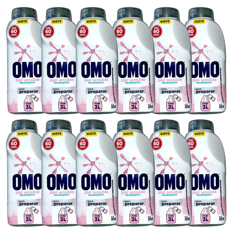 OMO OMO DETERGENTE HIPOALERGENICO PACK 12 RINDE 60 LAVADOS | falabella.com