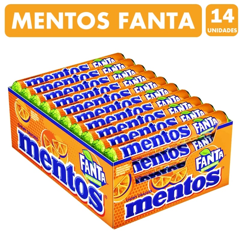 MENTOS Caramelos Mentos Fanta - Sabor Naranja caja Con 14unidades | falabella.com