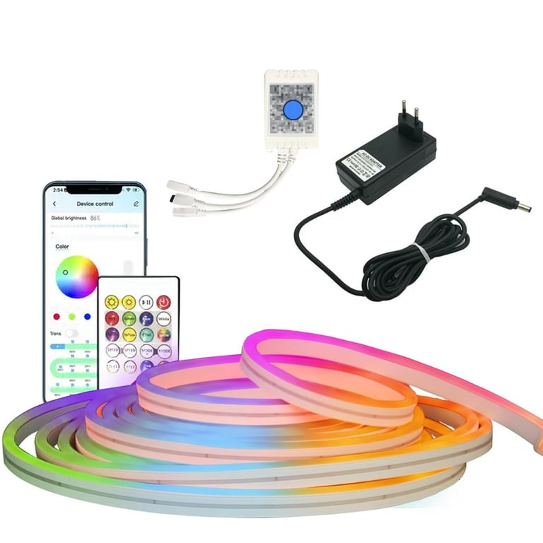 Tira Luz Led Neon 3 Mts Maxwell RGB Configurable Bluetooth | Sodimac ...