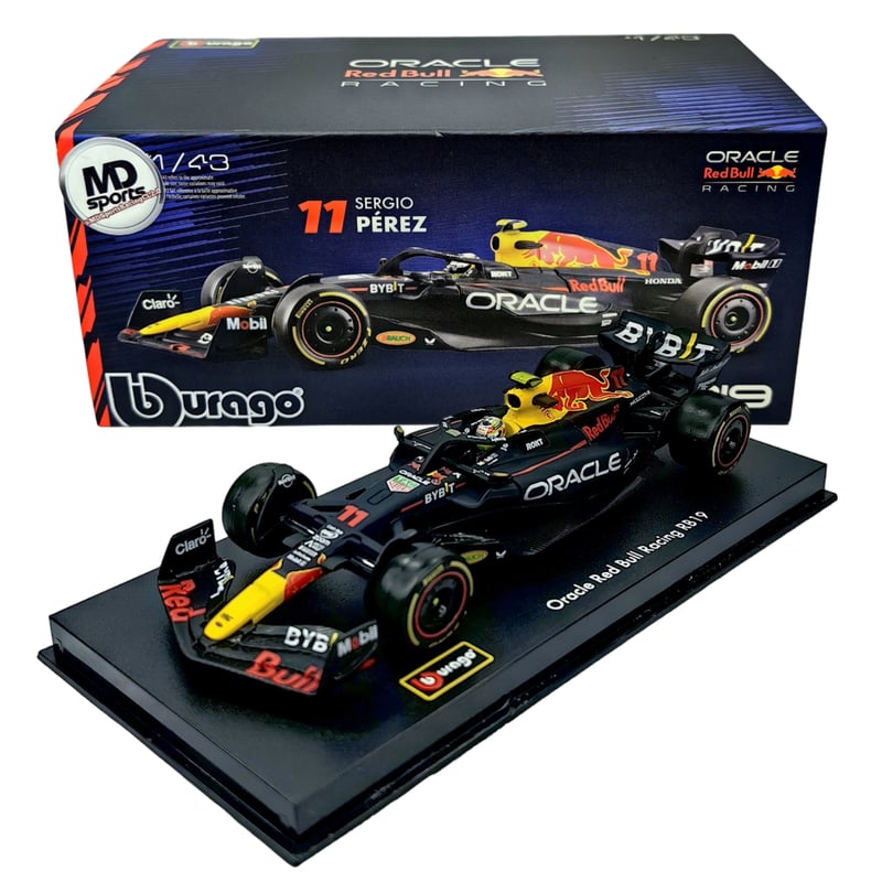 BBURAGO Auto F1 RedBull RB19 2023 #11 Checo Perez Caja Acrilica 1:43 ...