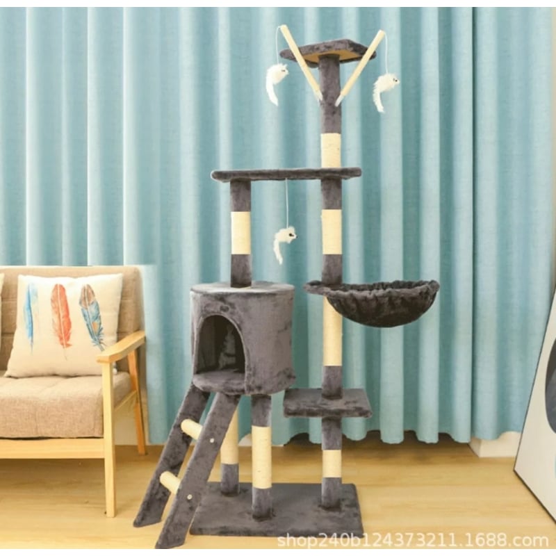 Torre para gatos de cinco pisos columpio para gatos cama para gatos ...