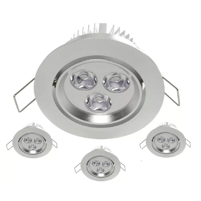 Pack X3 Foco Embutido Ampolleta Focos Embutidos Led 3w Fria | Sodimac ...