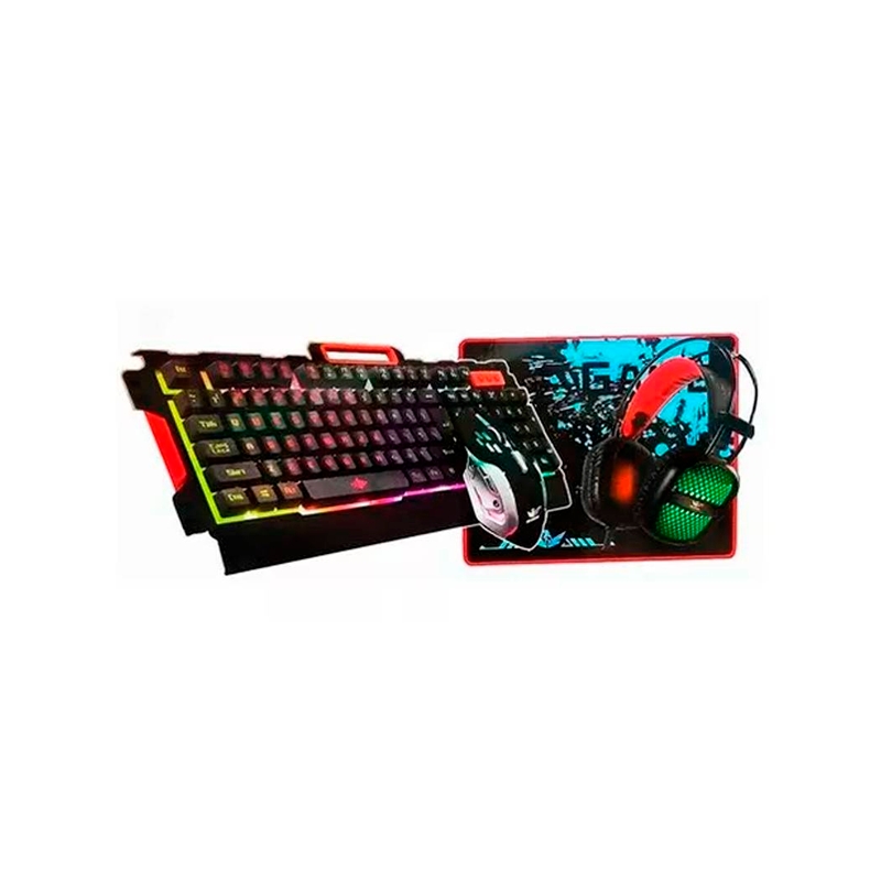 GENERICO Kit Teclado Mouse Audífono Pad Gamer Yelandar 4 En 1 Jx-k58 ...