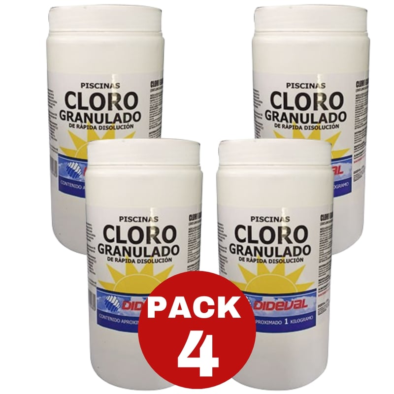 GENERICO Cloro Granulado Para Piscinas 1 Kg. Pack 4 Unid | falabella.com
