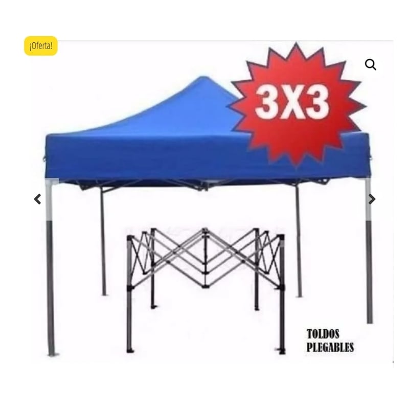 Toldo Plegable 3x3 m azul tipo araña | Sodimac Chile
