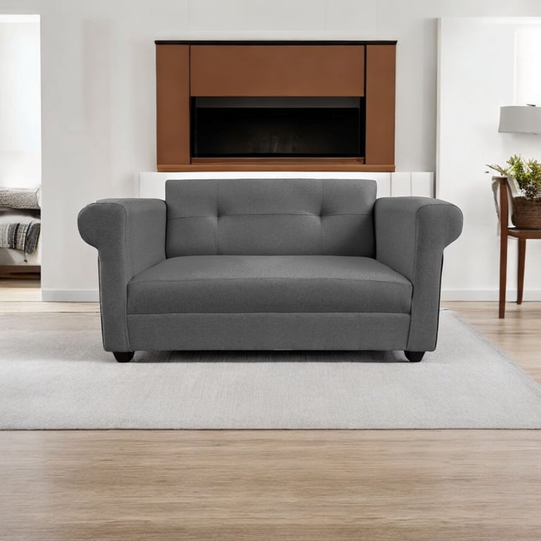 GENERICO Sofa 2 Cuerpos Barcelona Tela Gris Oscuro | falabella.com