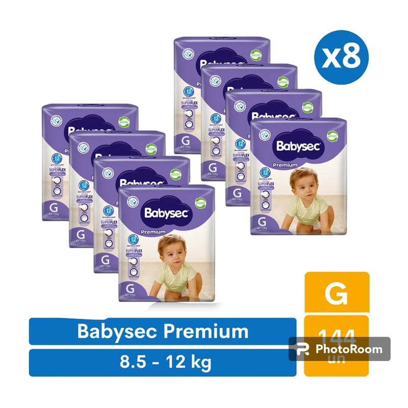 BABYSEC Pañales Babysec Premium G 144 pañales | falabella.com