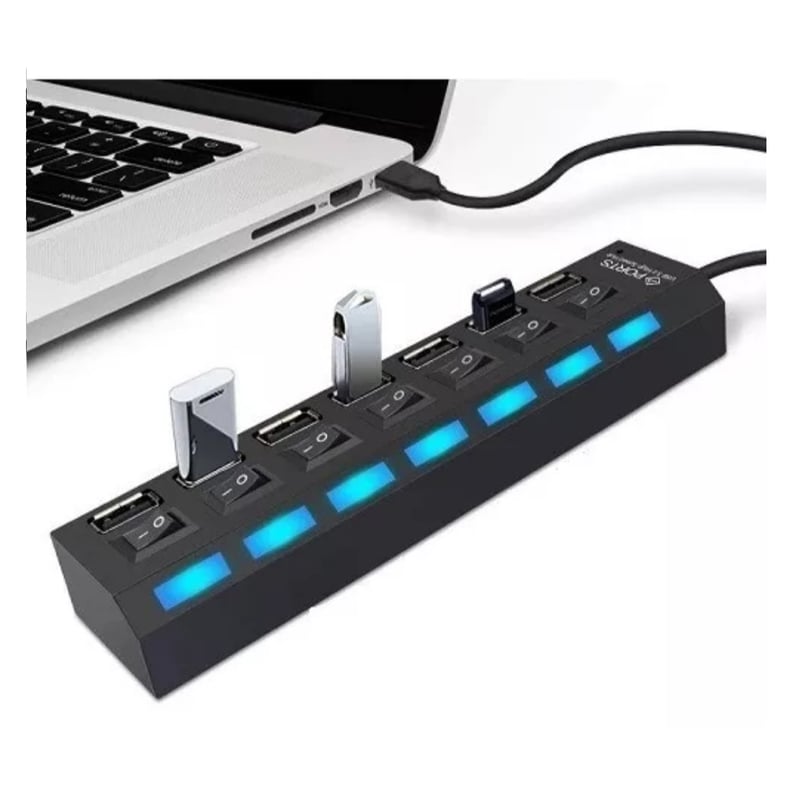 GENERICO Multipuerto Hub 7 Usb Extension 7 Puertos Extensor Botones | falabella.com