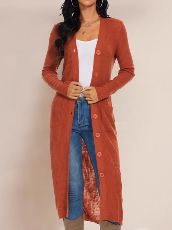 MOSS ROSE Cárdigan casual de lana para mujer con cuello en V y botones ...