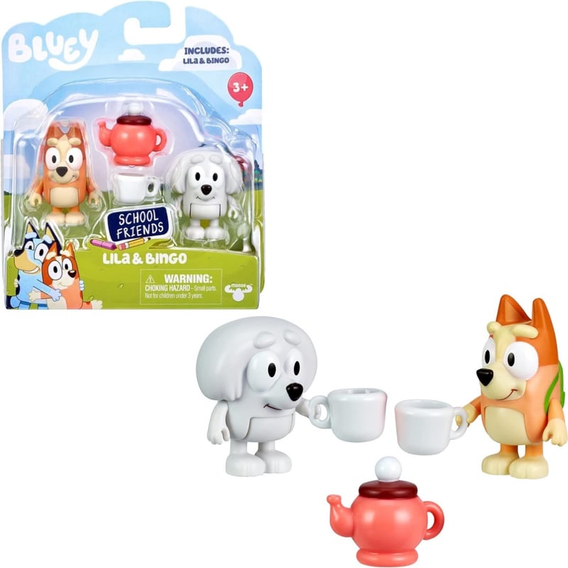 BLUEY Bluey Figuras Lila Y Bingo School Friends | falabella.com