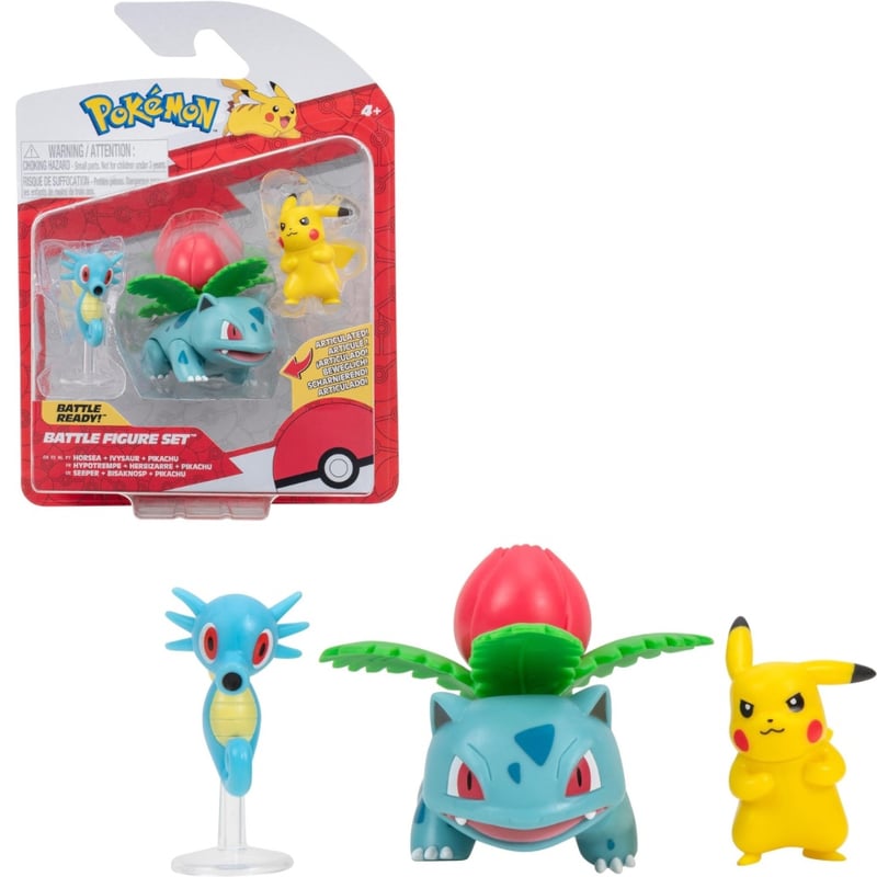 POKEMON Pokémon Battle Figure Set - Horsea - Ivysaur - Pikachu ...