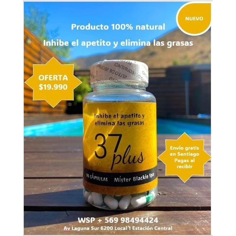 GENERICO 37 Plus Inhibidor de Apetito y Eliminador de Grasas ...