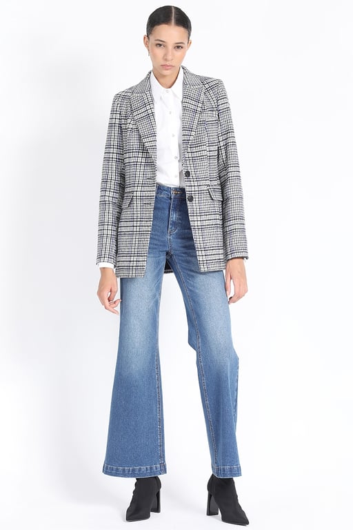 LIOLA Blazer Principe De Gales, Azul Liola | falabella.com