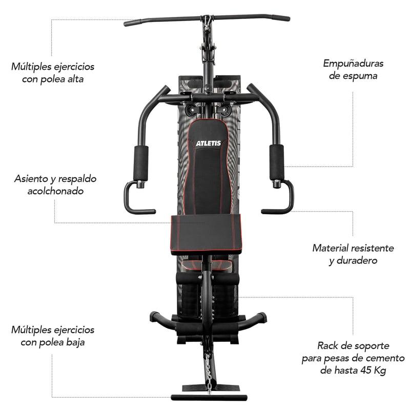 ATLETIS Home Gym Multifuncional Elite TF-7080A Negro | falabella.com