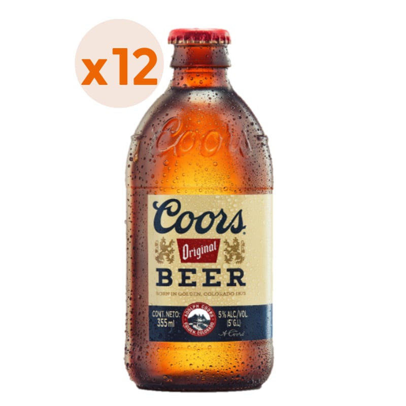 GENERICO 12X Cerveza Coors Botellín 5° 355Cc | falabella.com
